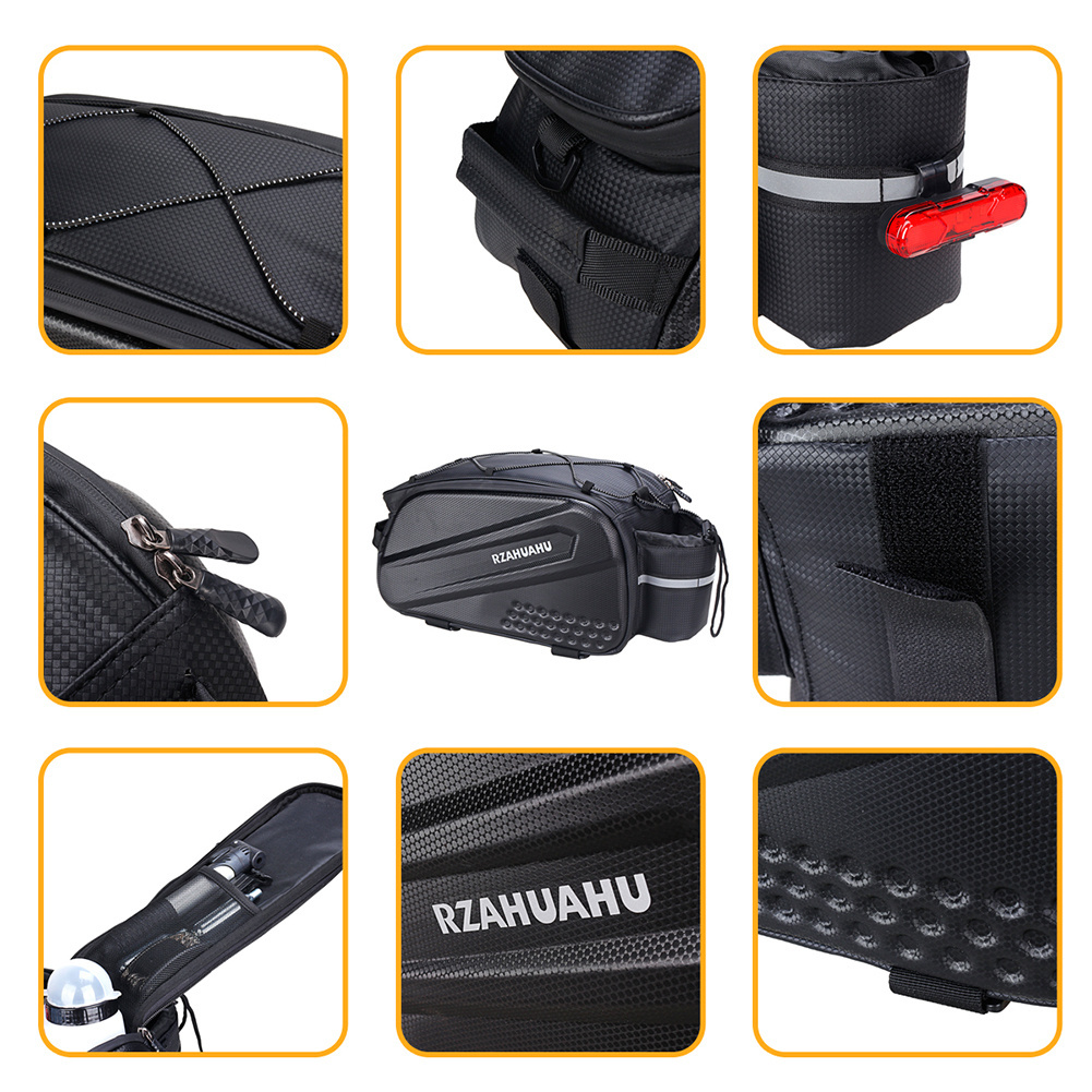 RZAHUAHU Rear Rack Carrier Bag Multifunctional Bicycle Trunk Bag ...
