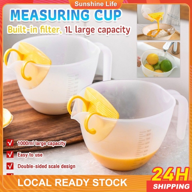 1000ml Large Capacity Mixing Bowl Measuring Cup with Measurement ...