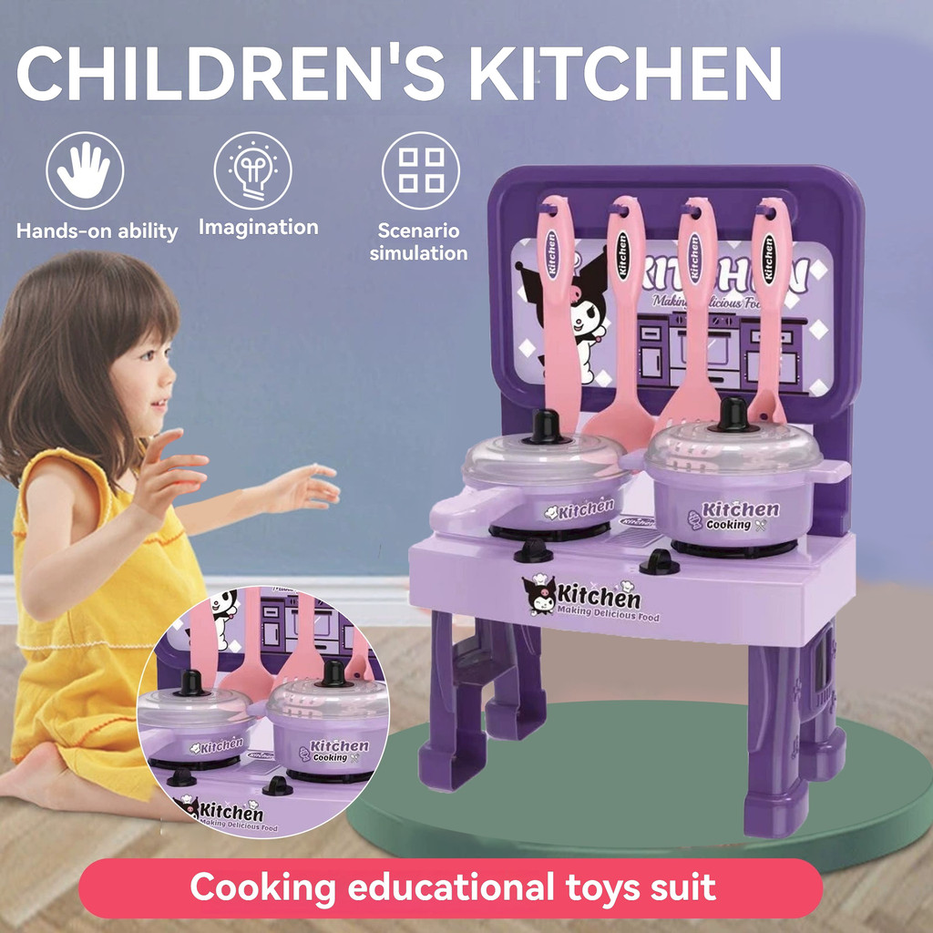 Kuromi Toys Mini Kitchen Set For Kids Kitchen Toys Set for Kids Girls ...