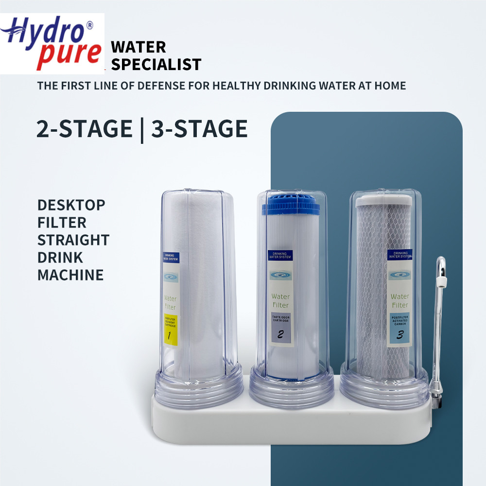 Hydropure Counter Top 2 Stage Top 3 Stage Water Purifier for family ...