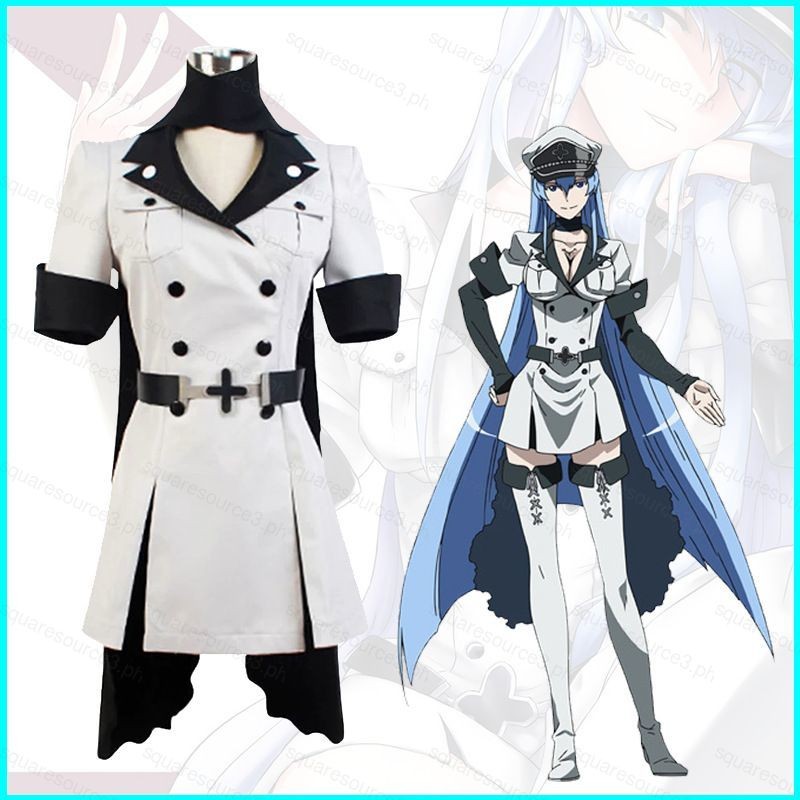 squ3 Anime Akame ga KILL Esdeath Cosplay Long Sleeve Jacket Scarf Belt ...