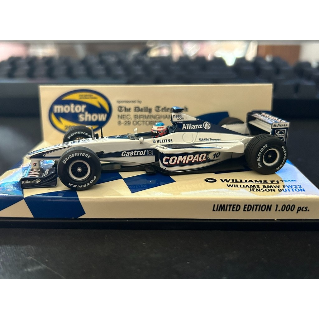 Mini Cut 1/43 F1 Williams BMW Fleet WILLAMS BMW FW22 Barton 2000 Game ...