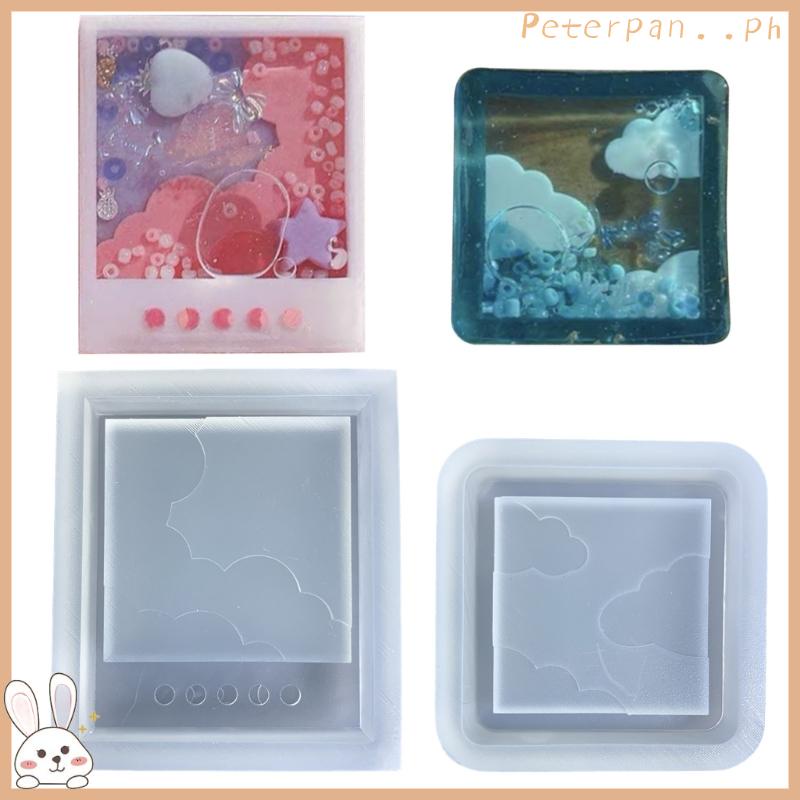 PP Shiny Geometry Cloud Window Frame Silicone Epoxy Resin Mold DIY ...