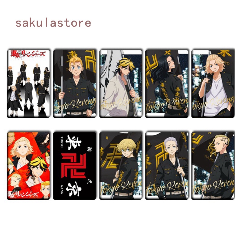 10pcs/set Anime Tokyo Revengers Crystal Card Stickers Bus Student ID ...