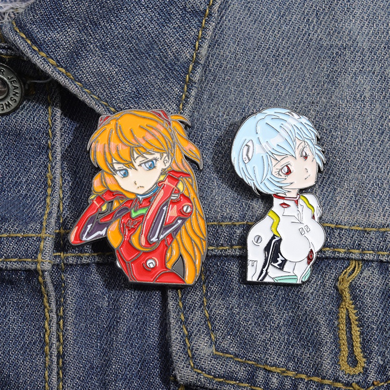 Evangelion Ayanami Rei Enamel Pin EVA Asuka Langley Soryu Brooches ...