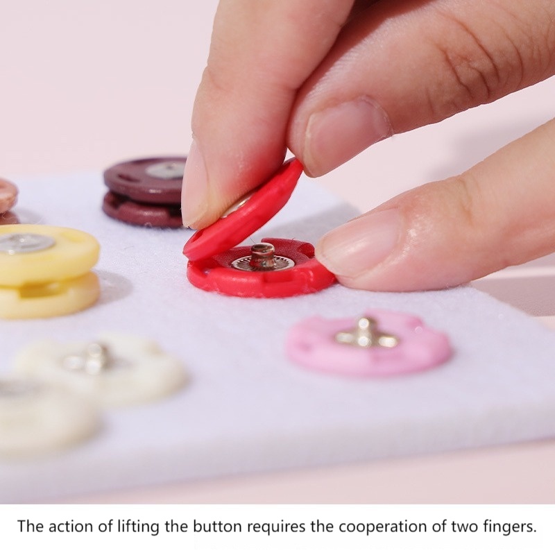 Early Education Toys Montessori Snap Button Color Match Toy Eye Hand ...