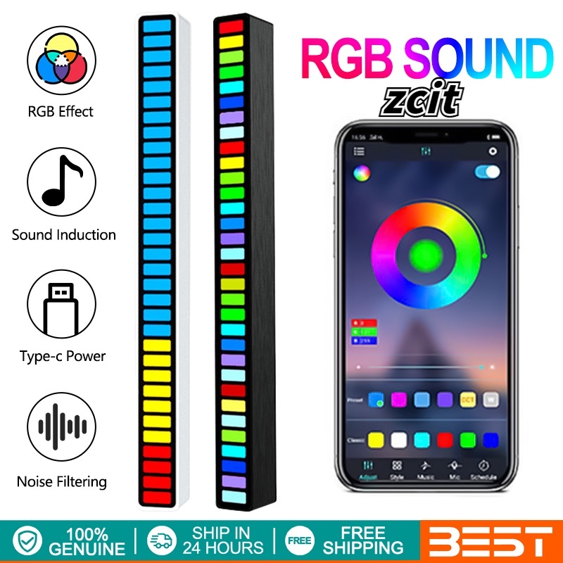 Sound Control Creative LED Strip Sound Control Rhythm Light Bar RGB ...
