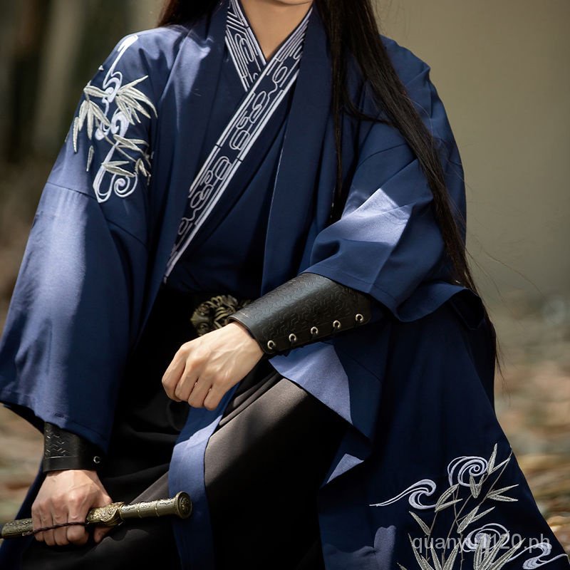 Original Hanfu embroidery two-color domineering student Hanfu men's ...