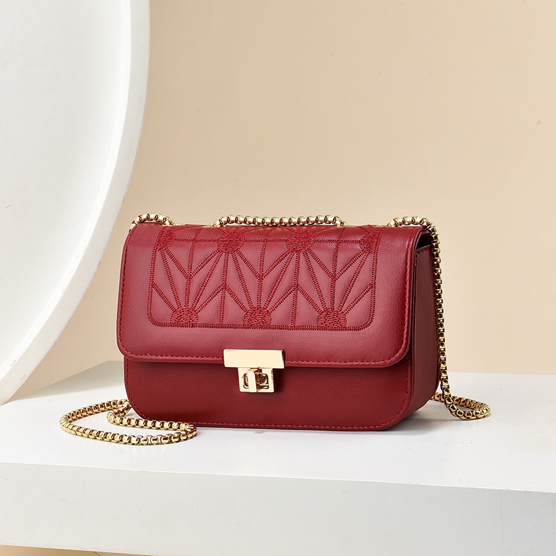 UISN #S810 Women's Bag Mini Slanted Backpack Chain Lock Small Square ...