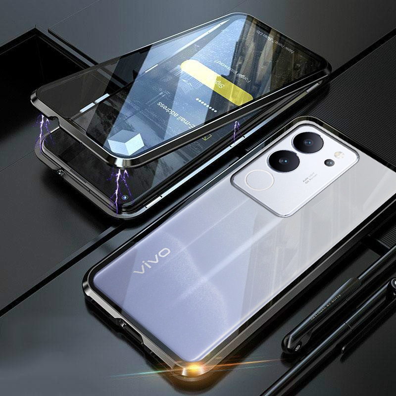 Case VIVO V29 New Double Sided Front + Back Glass Adsorption 360 Full ...