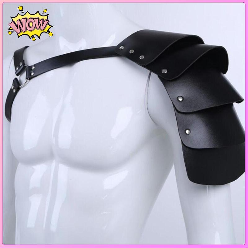 [ Gothic Steampunk Shoulder Armors Adjustable Strap Medieval Shoulder ...