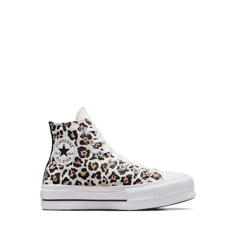 Converse CTAS Lift Platform Leopard Love Women's Sneakers - White/Black ...