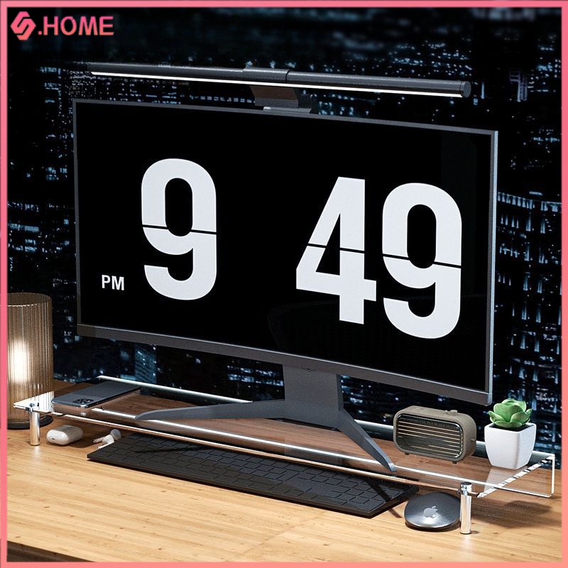 Acrylic computer elevated shelf, floating monitor, elevated stand ...