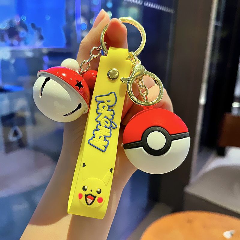 Cartoon Anime Pokemon Keychain Pikachu Poke Ball Cute Bag Model Key ...