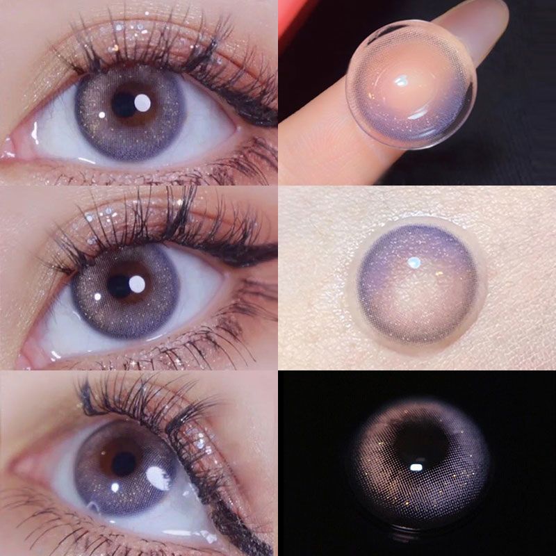 Gentle Pink Purple Grade Contact Lenses, Sparkling Contact Lenses ...