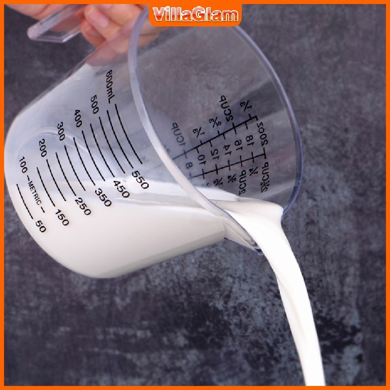 Plastic Clear Measuring Cup With Measurements 300/600 ml Measuring Jar | Shopee Philippines
