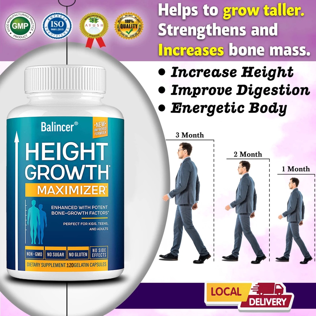 Height growth maximizer, natural height, calcium-containing bone growth ...