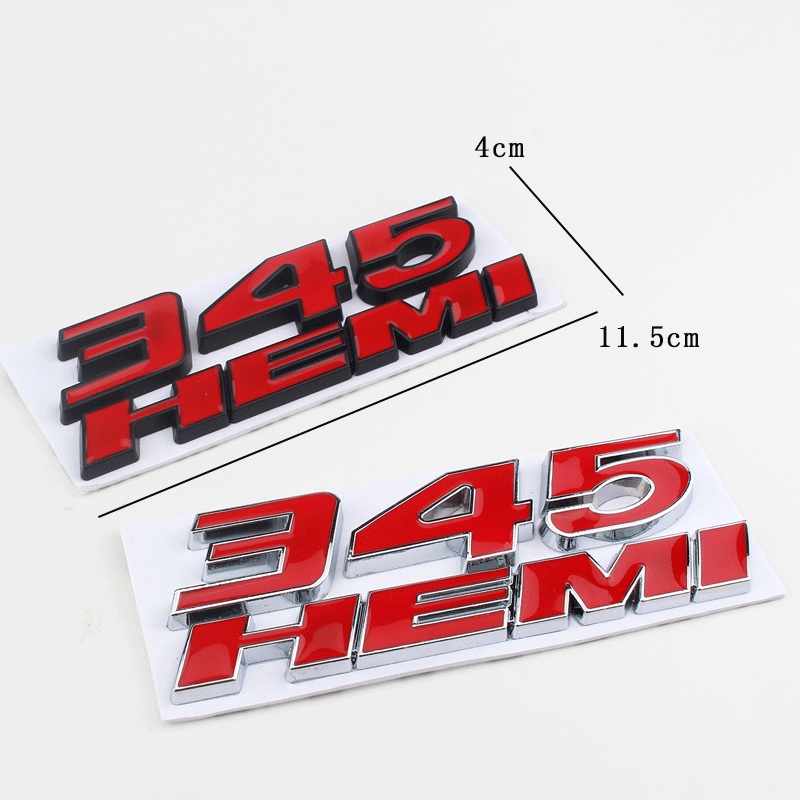 Dodge 345 HEMI modified metal car logo sticker RAM 1500 2500 pickup ...