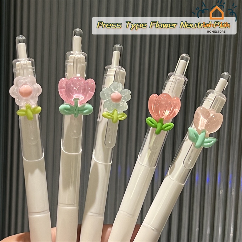 Random Cartoon Anime Gel Pen Multiple Styles Kawaii Flower Press ...