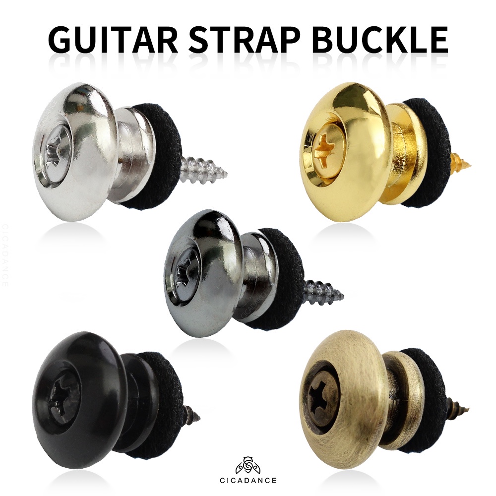 2 PCS Metal Guitar Strap Button Acoustic Guitar Strap Lock Anti Slip ...