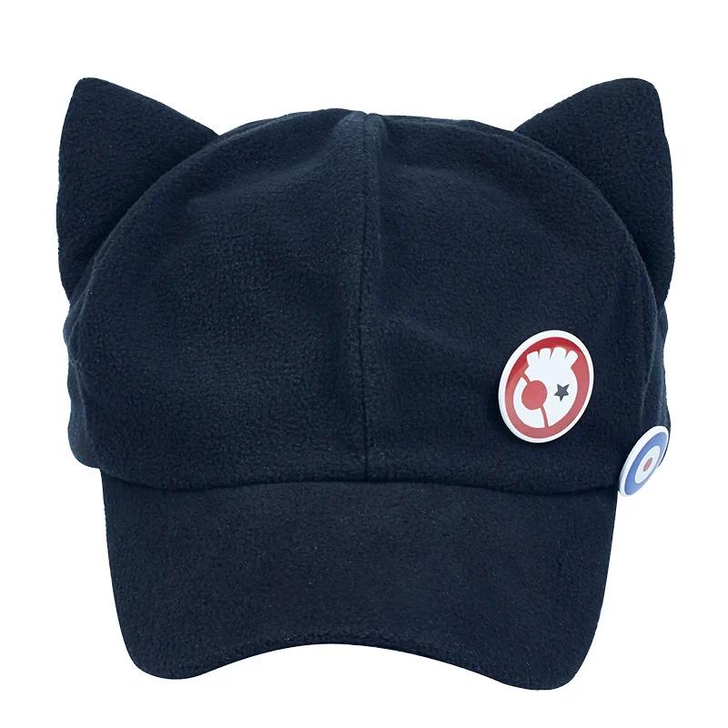 Hat Anime Evangelion Cosplay Cat Ear Cap and Badge Cute Cap Plush ...
