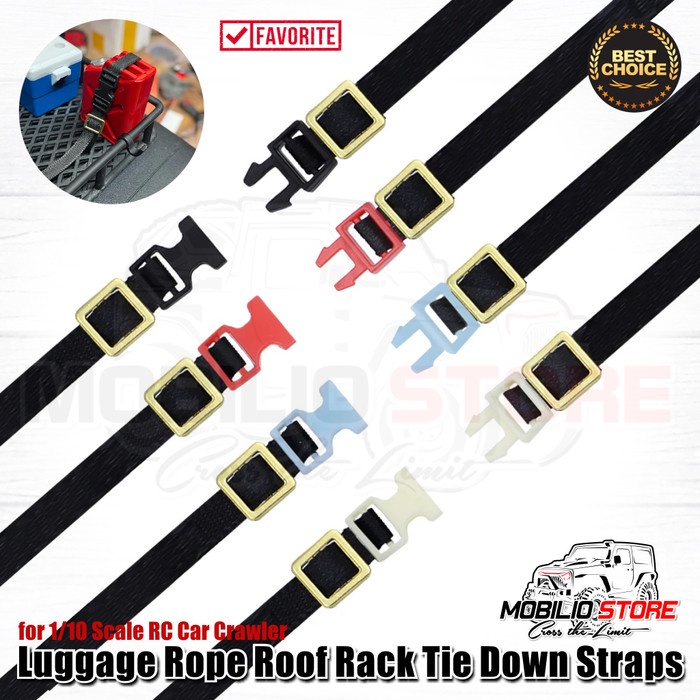 Luggage Rope Roof Rack Tie Down Straps for 1/10 Scale RC Car Crawler ...