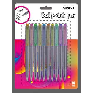 MINISO Retractable Ballpoint Pen (10 Pack, Colored) | Shopee Philippines
