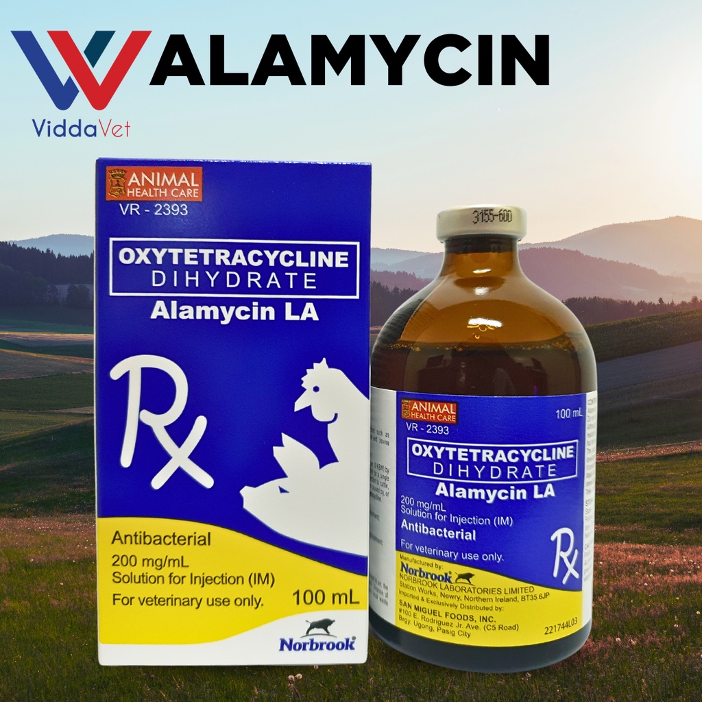 Alamycin LA Antibacterial 100ml for animals alamycin for pigs alamycin antibi.otics 100ml ...