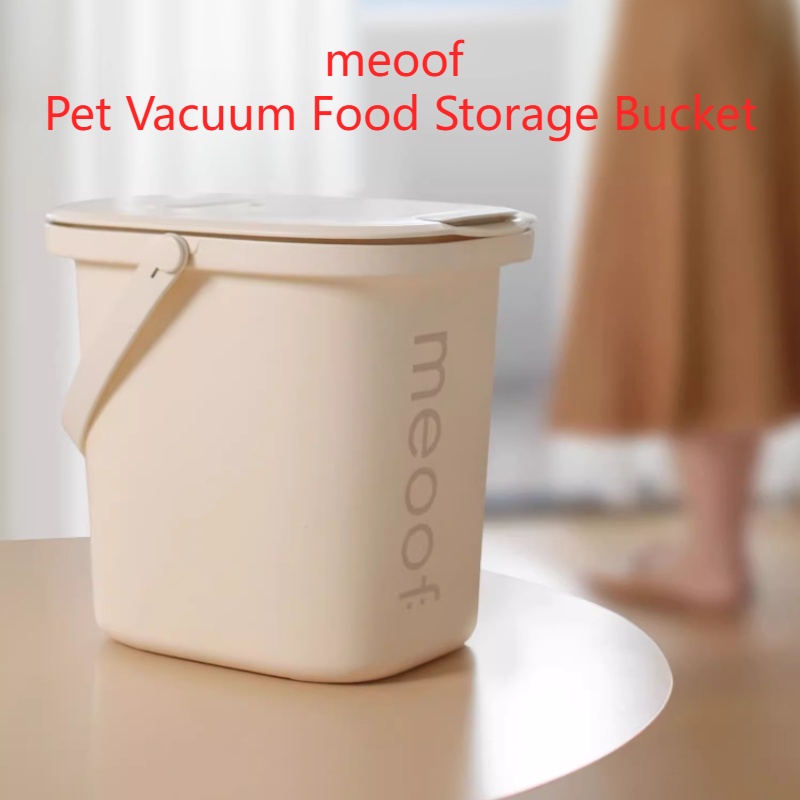 Meoof Wireless Pet Vacuum Food Storage Bucket 13L Antibacterial Cat ...