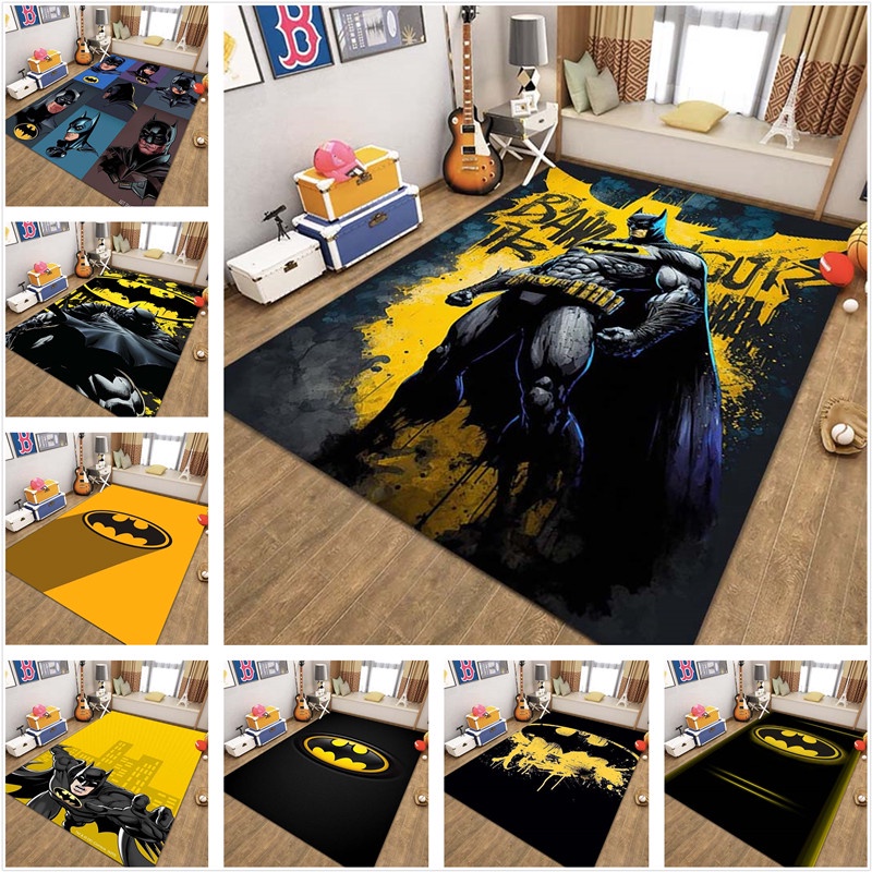 American comic Batman logo carpet, living room, sofa area, children's ...
