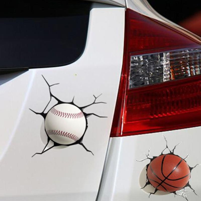 3D personalized car stickers, baseball, 3D funny and creative car ...