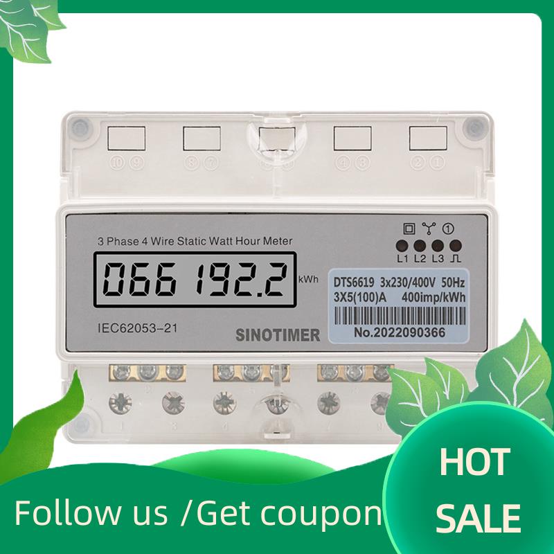 【In stock】SINOTIMER 1 PCS 4 Wires Electricity Meter Digital Wattmeter ...