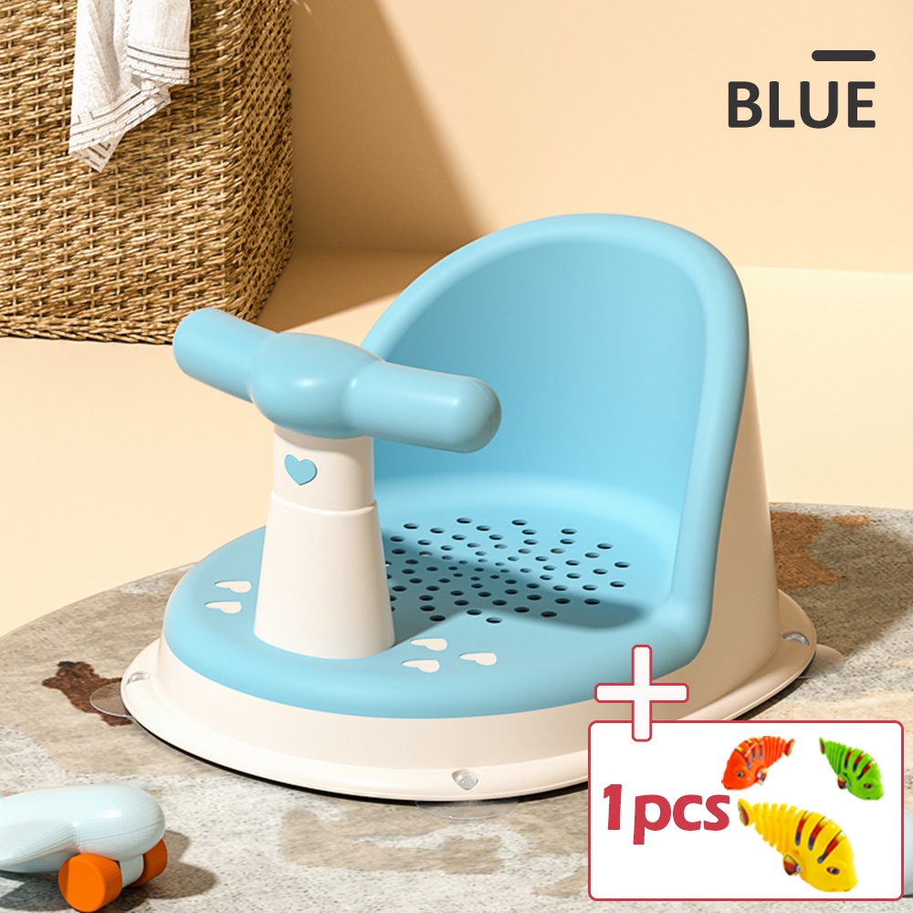 Baby Bath Seat 2 in 1 Safety Non-slip Baby Stool with Backrest Baby ...