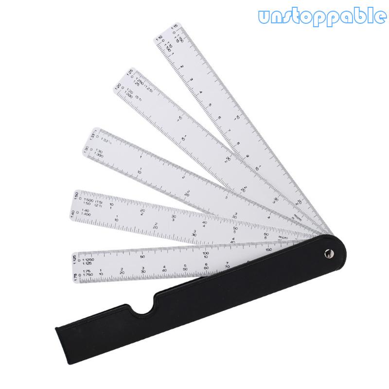 un* Plastic Scale Ruler Folding Engineering Measure Rulers for Art ...