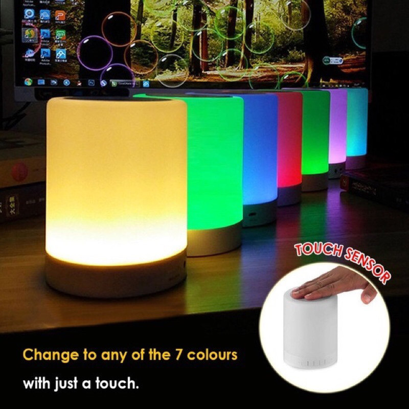 Touch Lamp Bluetooth Speaker w/ Smart Mood Lamp (RGB) | Shopee Philippines