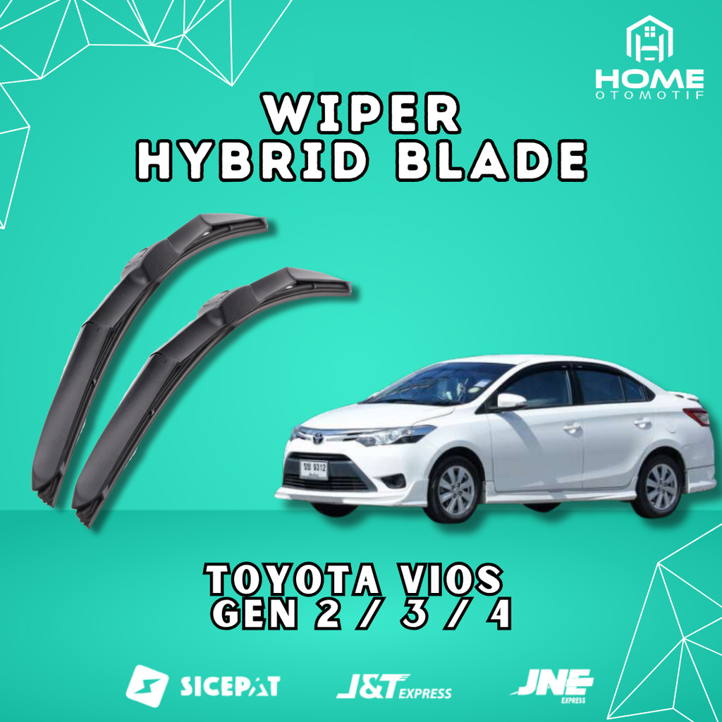 Hybrid Blade Model Car Wiper - Toyota Vios 2007 - Now / Vios Gen 2/3/4 ...