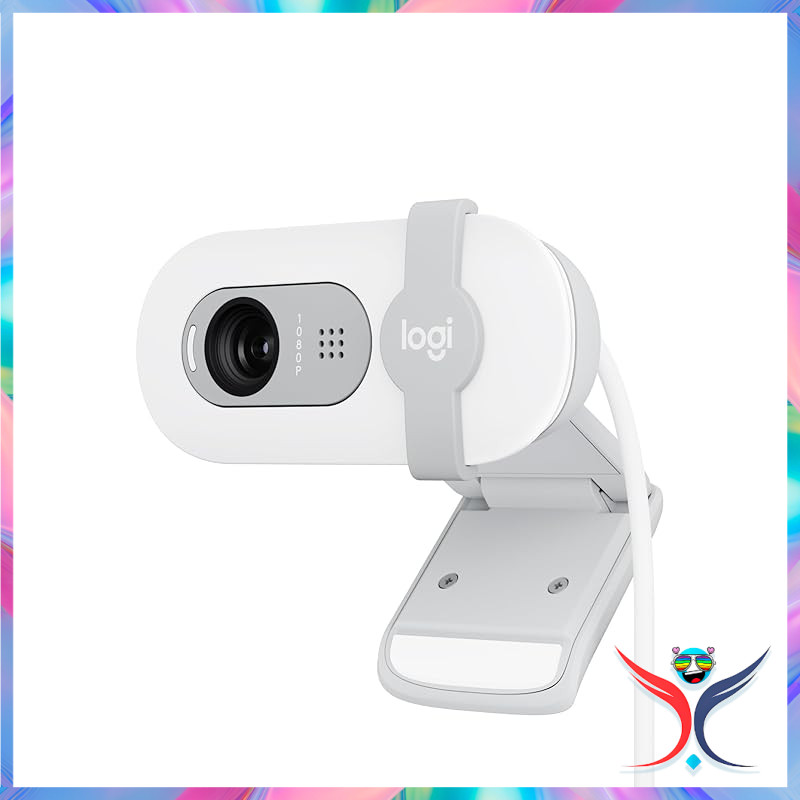 Logitech Brio 100 Full HD Webcam with Mic - Off-White, Auto Light ...
