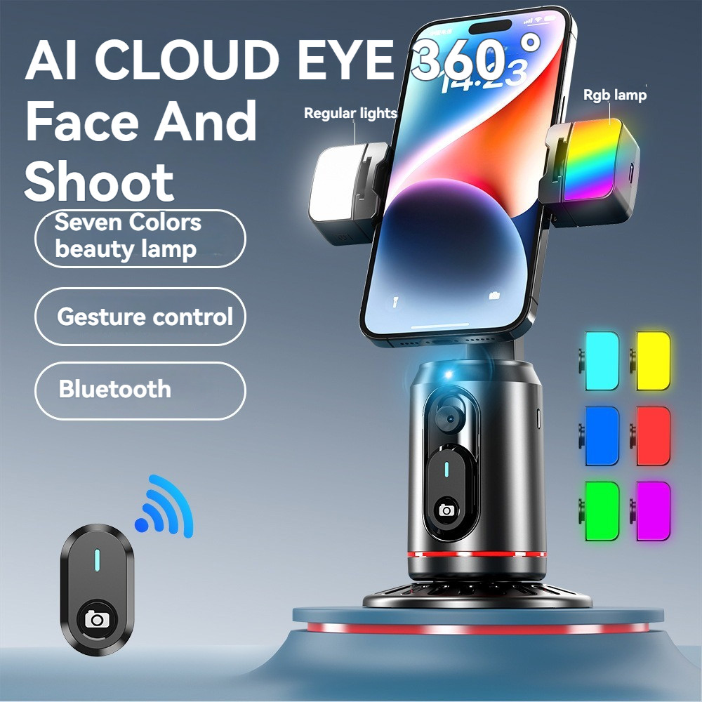 360° Auto Face Tracking Phone Holder Rotation Gimbal Stabilizer ...
