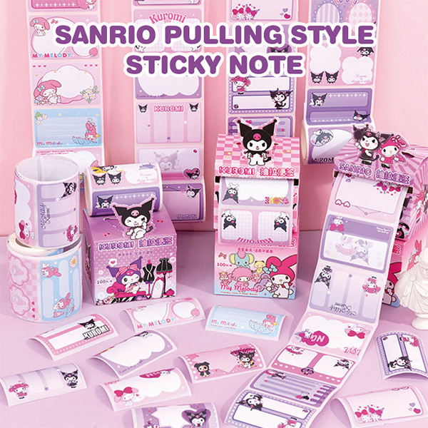 100 Sheet/box Cartoon Sanrio Pull-out Roll Memo Pad Creative Simplicity ...