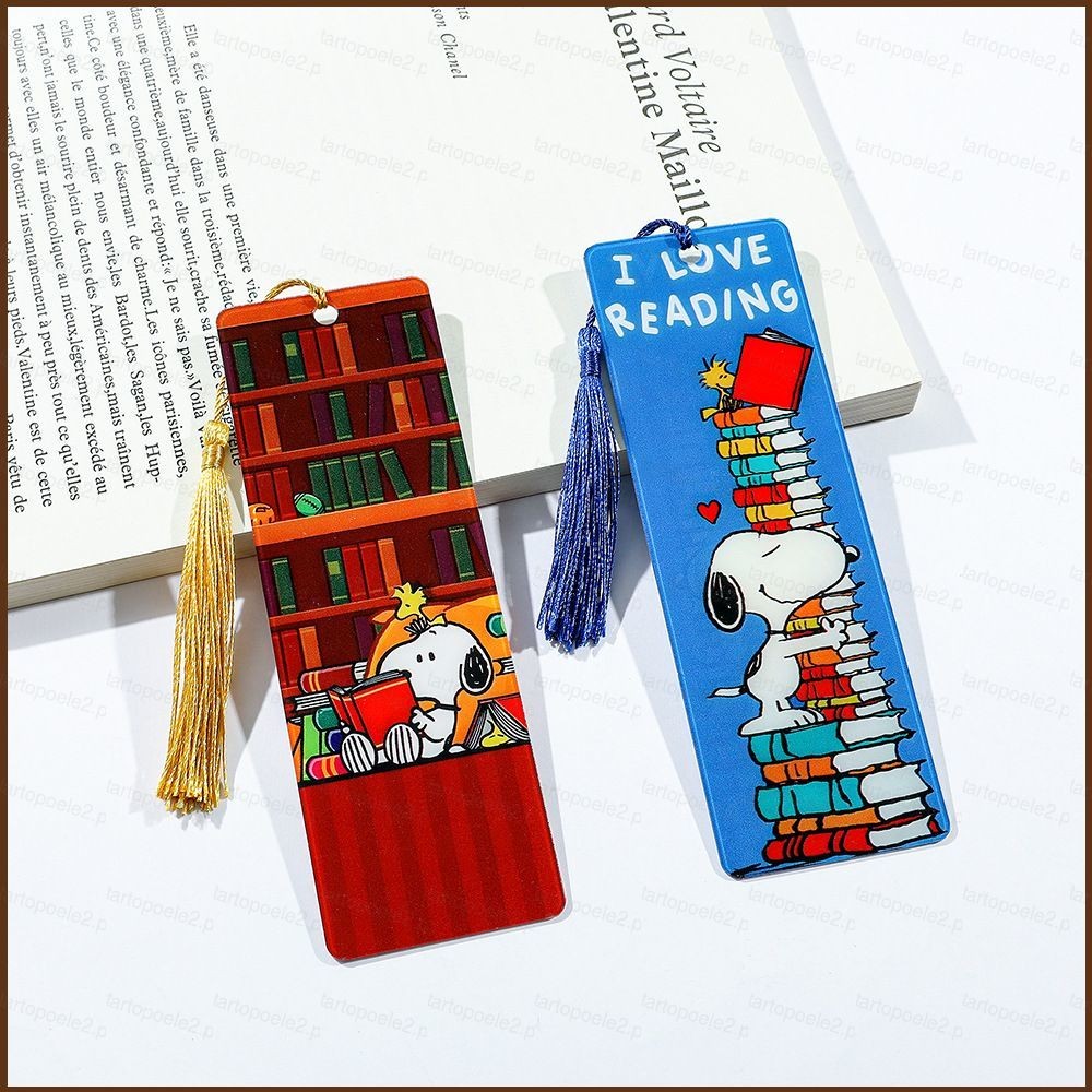Kira Cute Cartoon Snoopy Acrylic Tassels Bookmark Gift For Kids ...