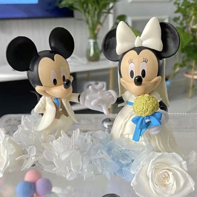 Disney Disney Q Version Mickey Minnie Donald Duck Daisy White Wedding ...