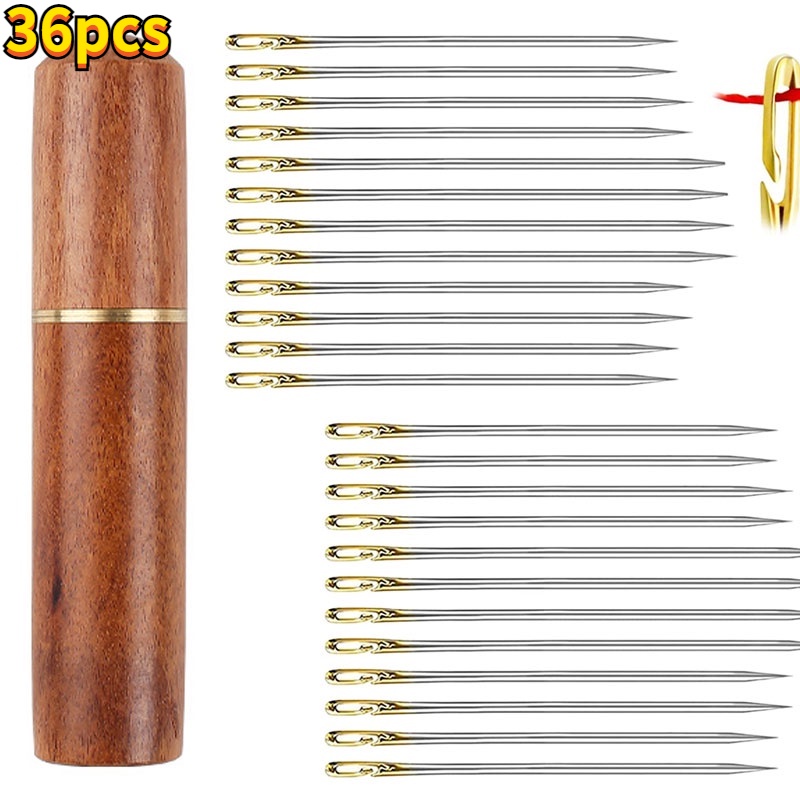 12/36pcs Blind Sewing Needle Elderly Stainless Steel Quick Automatic ...