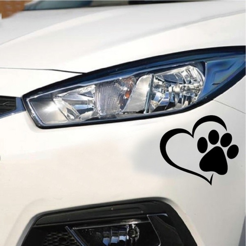 Creative car stickers cover scratches, car door stickers, love footstep ...