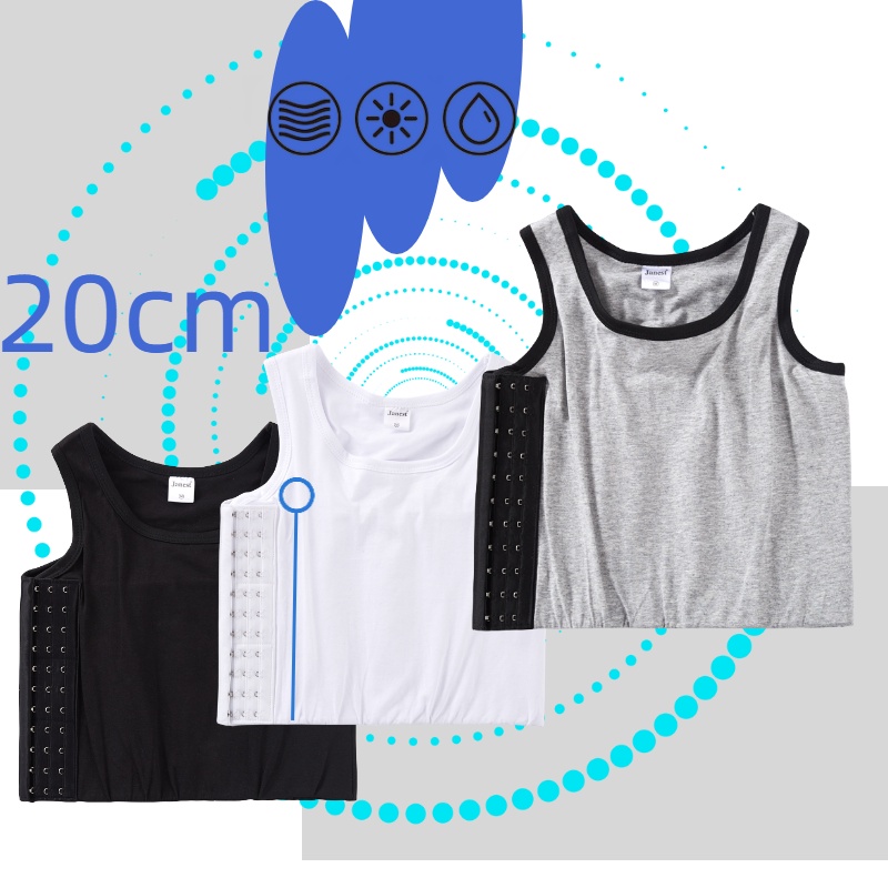 20cm Chest Blinder Full Bandage Super Side Buckle Breast Binder For