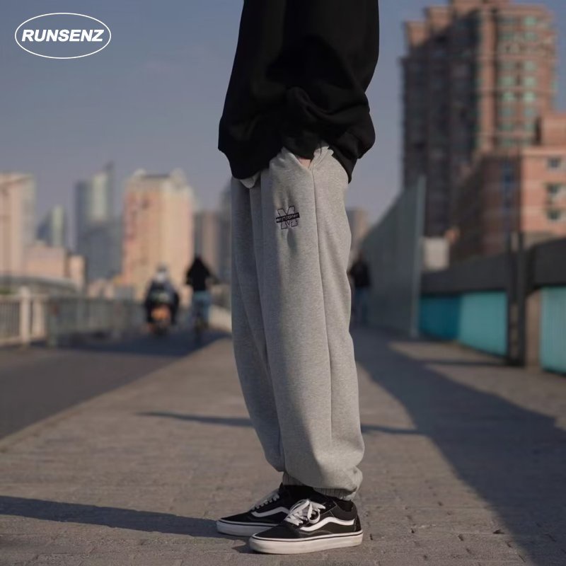M-8XL Korean Version Simple Sweatpants Men Big Size Jogging Pants ...