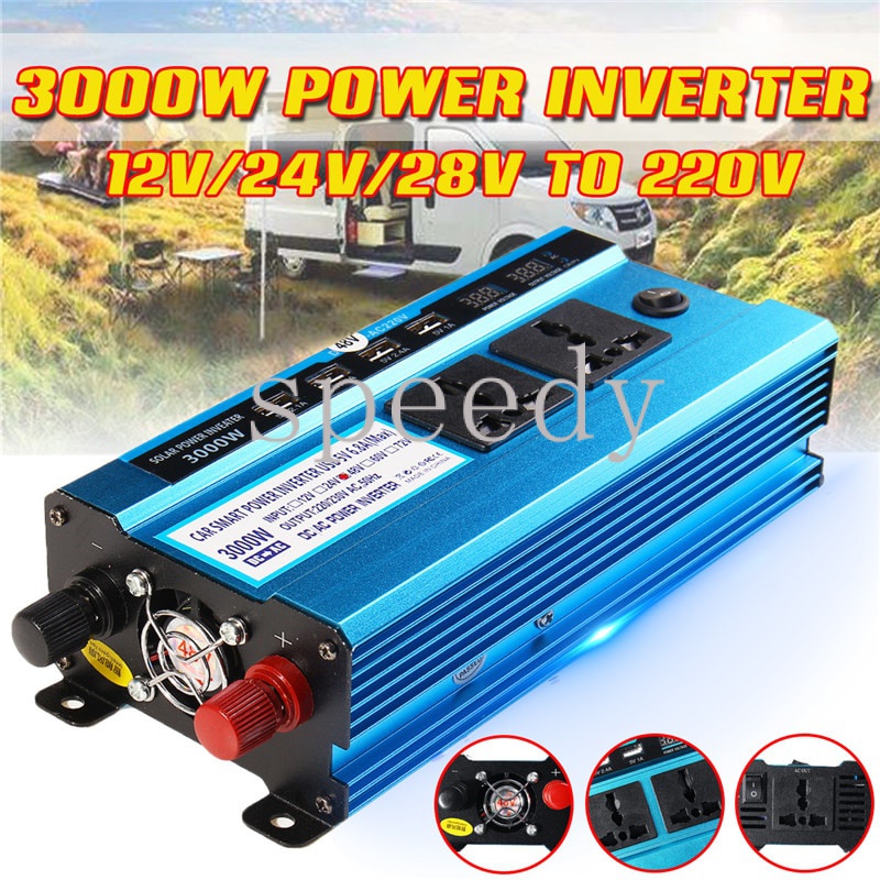 [COD]3000W Inverter DC 12V 24V 48V To AC 220V Power Voltage Convertor ...