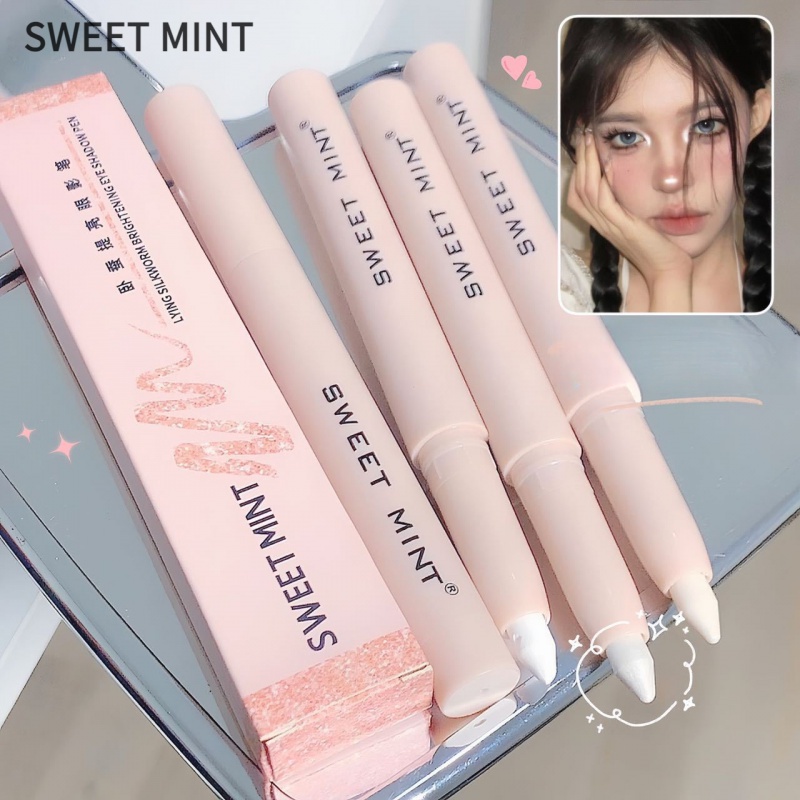 SWEETMINT Highlighter Pen Silkworm Brightening Eyeshadow Pen Versatile Makeup Brightening Eyes ...