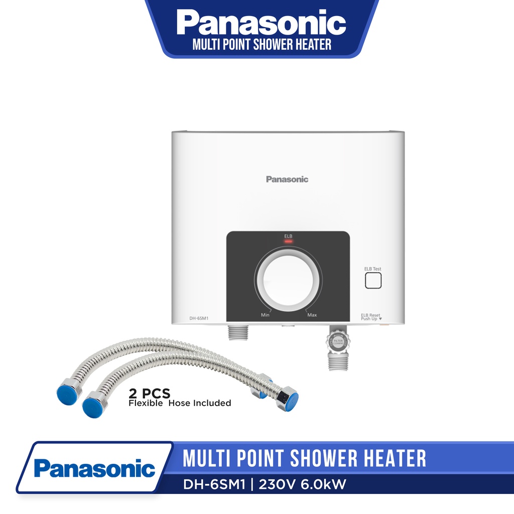 Panasonic Water Heater Multi Point Compact Shower Heater (DH-6SM1 ...