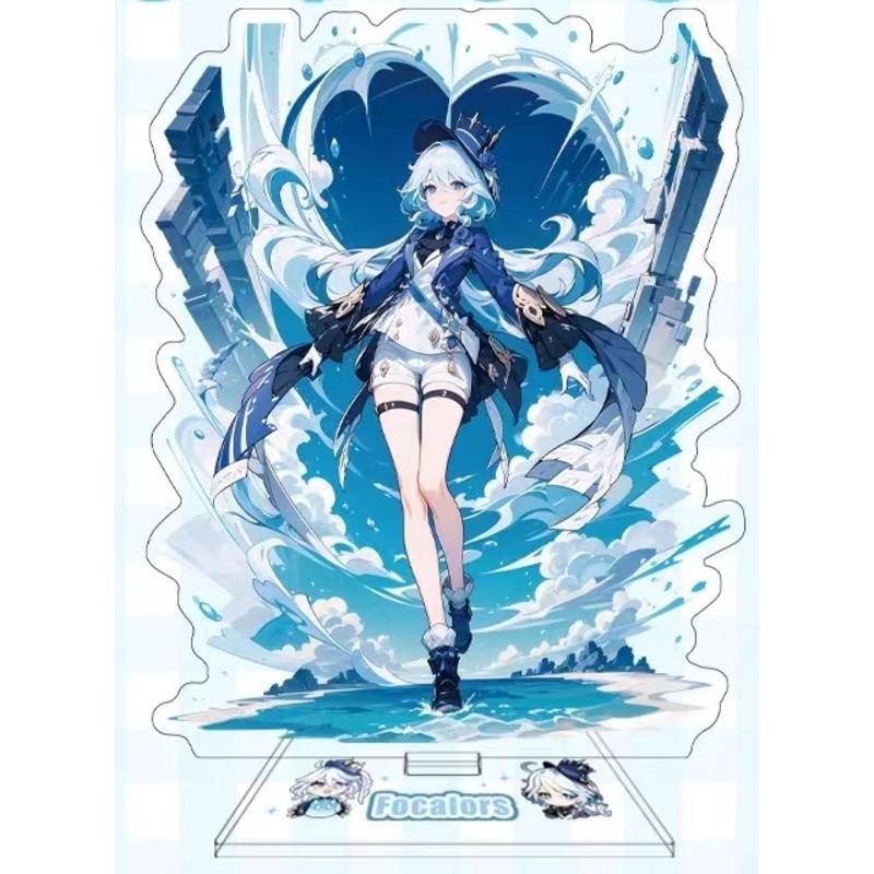 3 Styles Game Genshin Impact Desk Plate Models Focalors Furina Acrylic ...
