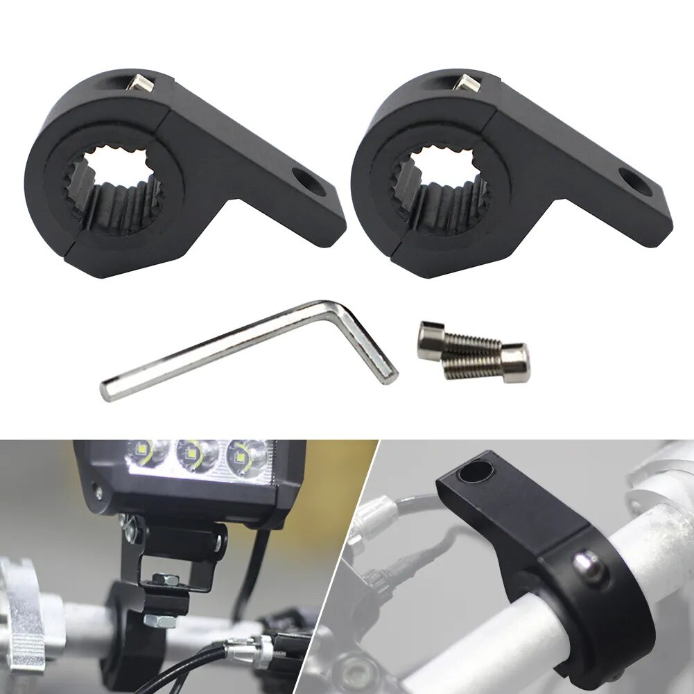 Motorcycle LED Headlight Clamps Brackets Tube Clamp Mount Kit For ...